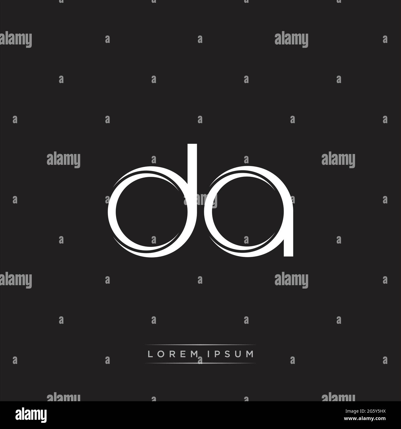 Initial Letter Split Lowercase Logo Modern Monogram Template Isolated ...