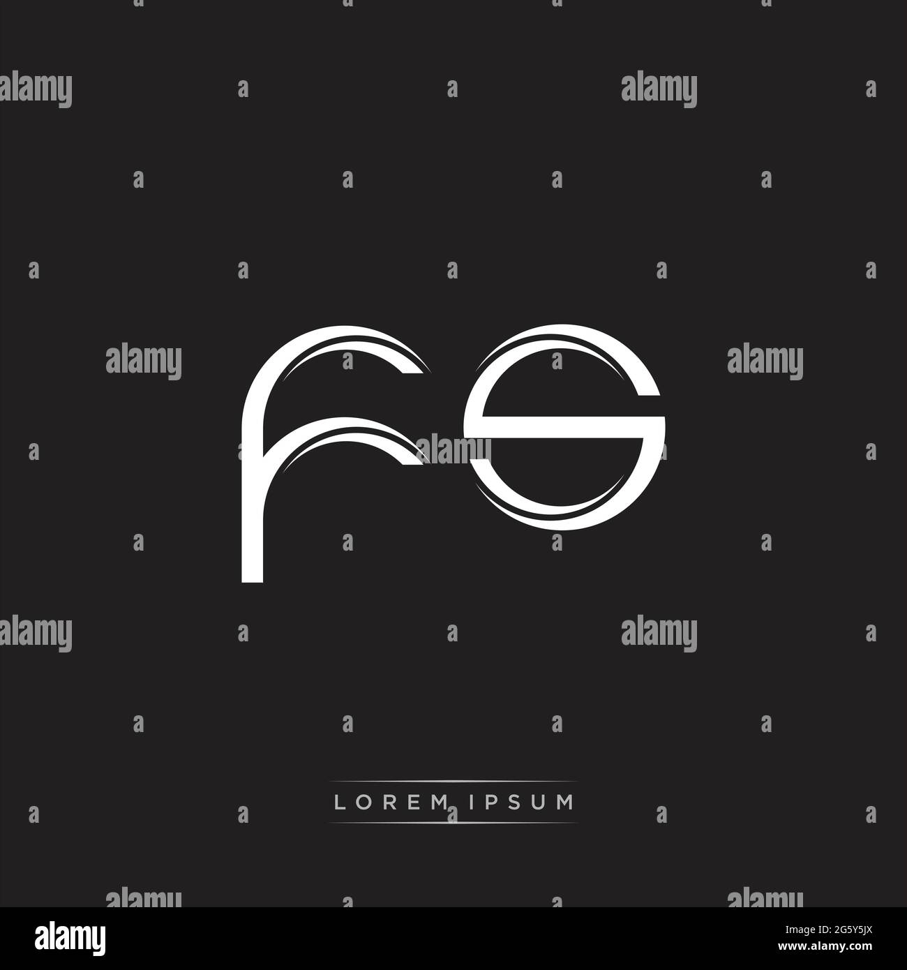 Initial Letter Split Lowercase Logo Modern Monogram Template Isolated ...