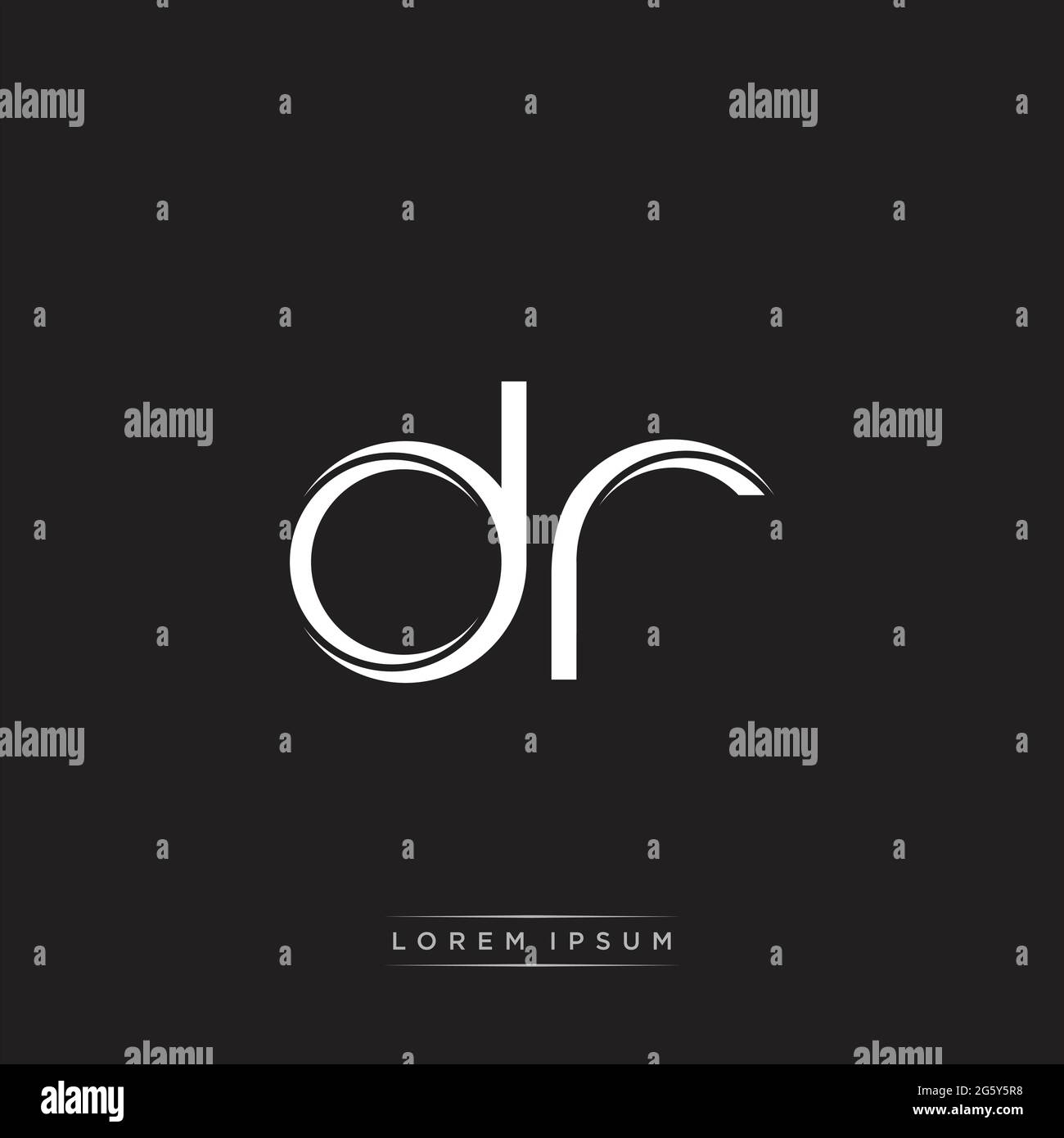 Initial Letter Split Lowercase Logo Modern Monogram Template Isolated ...