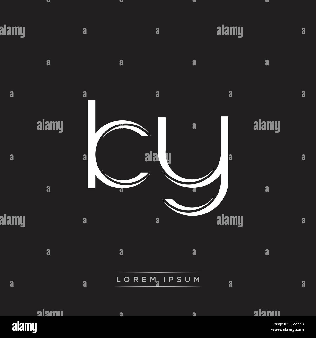 Initial Letter Split Lowercase Logo Modern Monogram Template Isolated ...