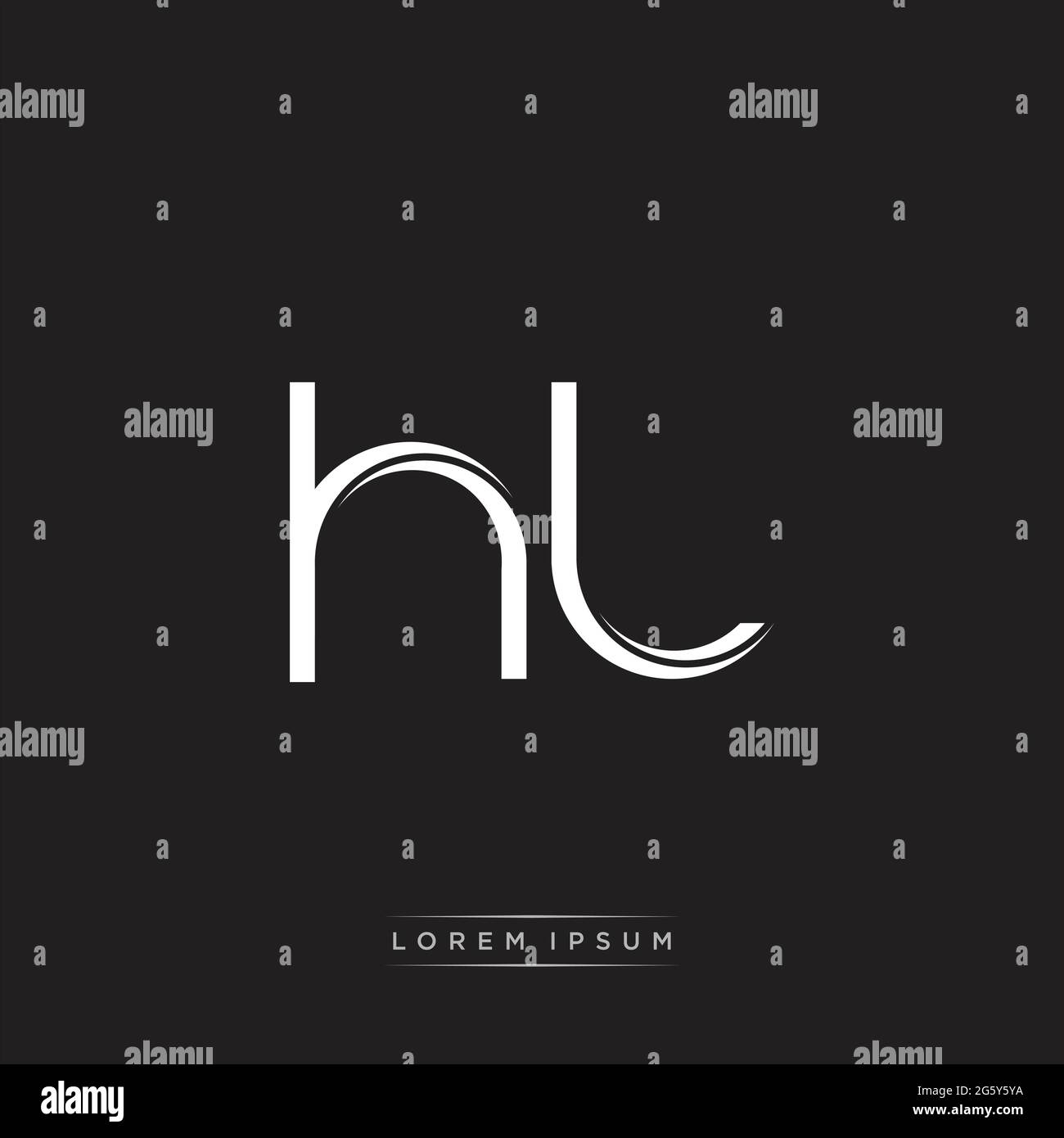 Initial Letter Split Lowercase Logo Modern Monogram Template Isolated ...