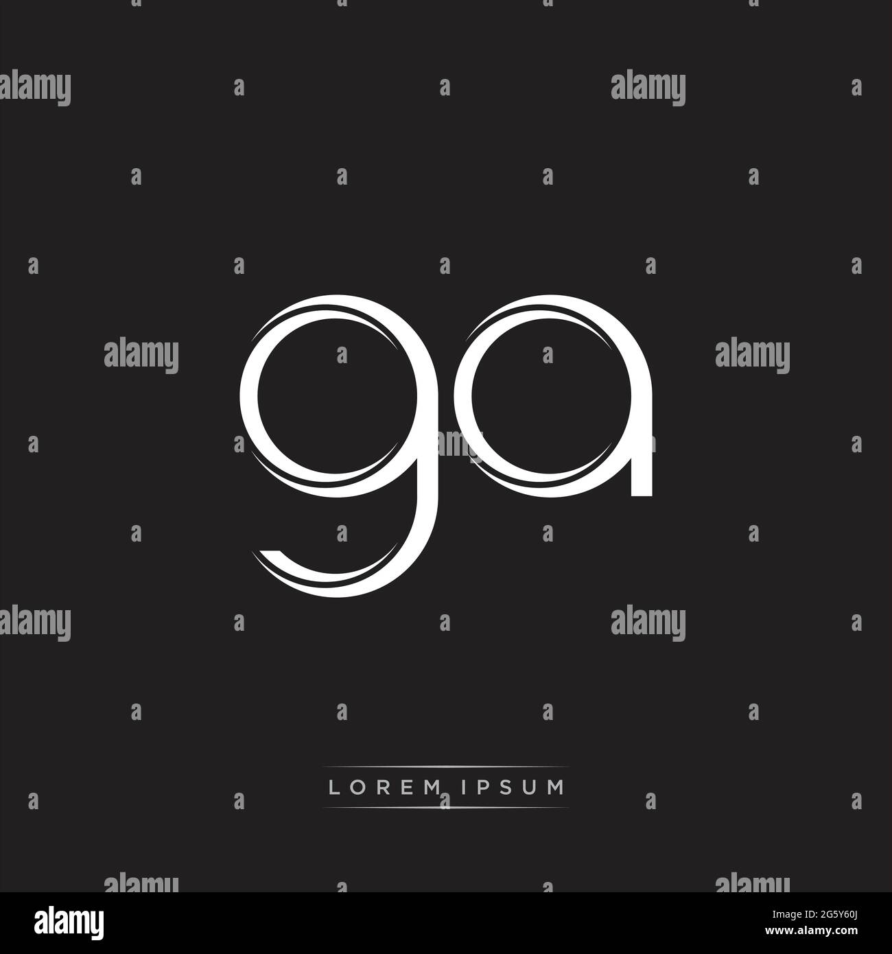 Initial Letter Split Lowercase Logo Modern Monogram Template Isolated ...