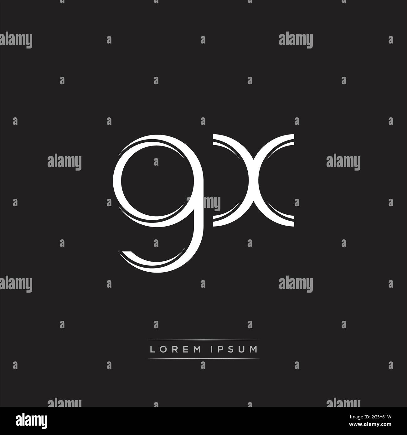 Initial Letter Split Lowercase Logo Modern Monogram Template Isolated ...