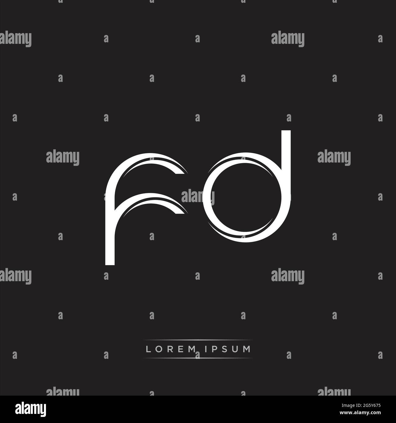 Letter fd logos hi-res stock photography and images - Alamy