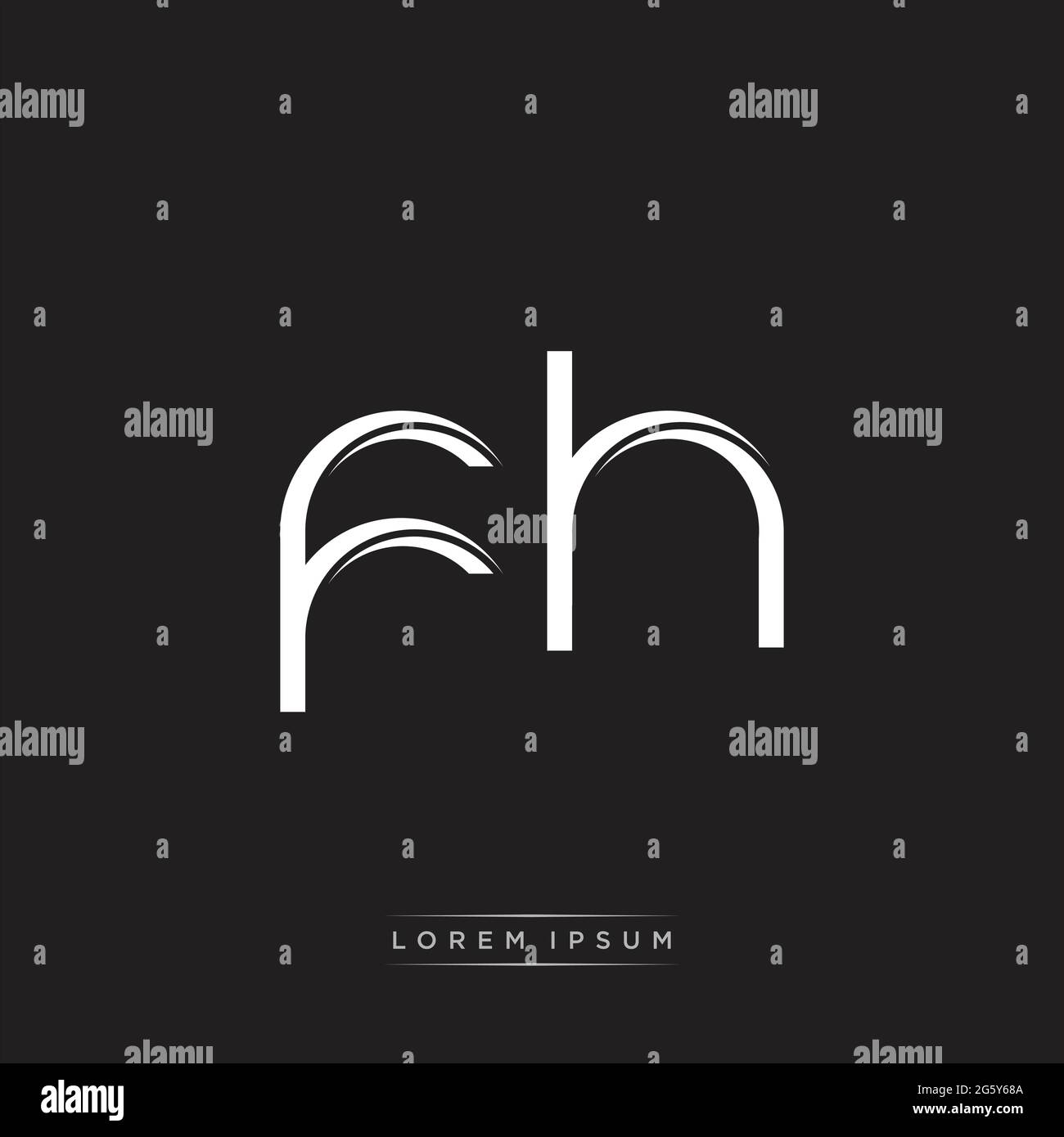 Initial Letter Split Lowercase Logo Modern Monogram Template Isolated ...