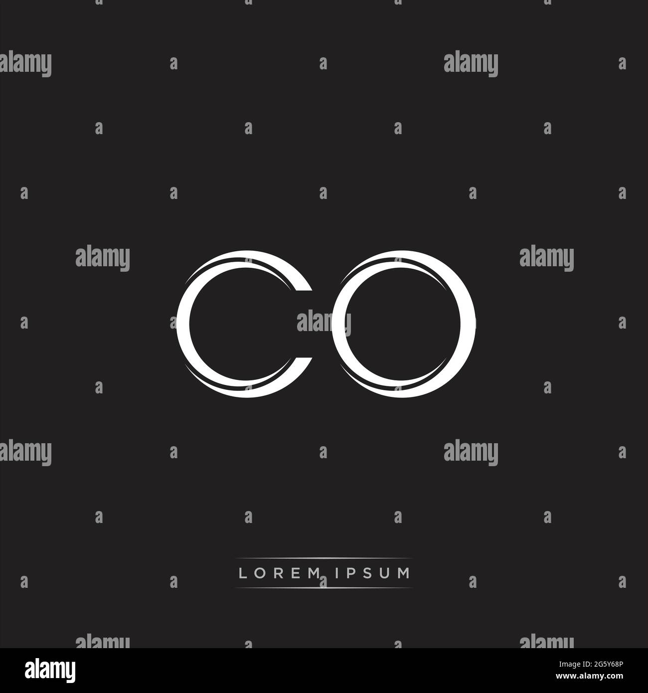 Initial Letter Split Lowercase Logo Modern Monogram Template Isolated ...