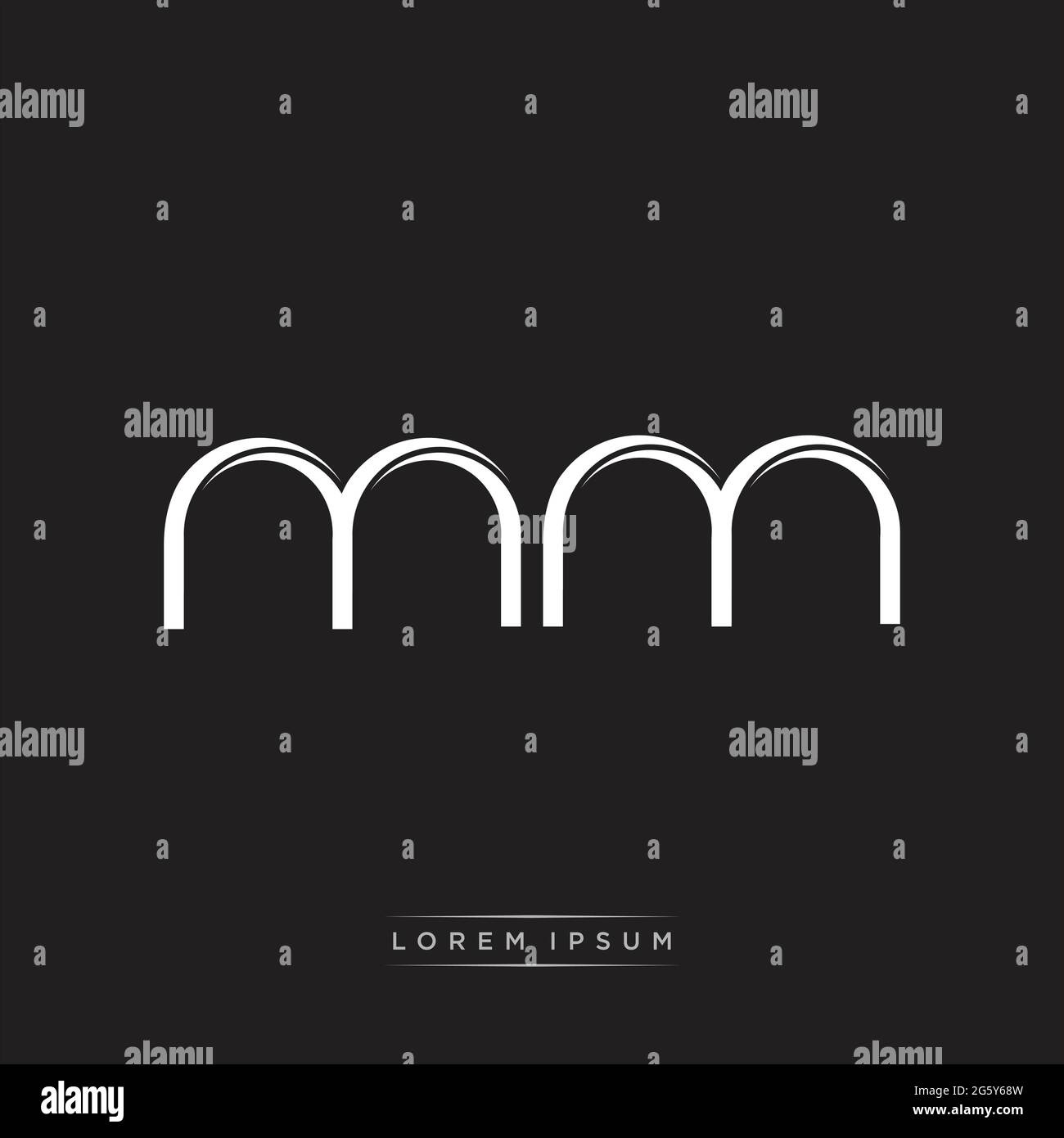 Initial Letter Split Lowercase Logo Modern Monogram Template Isolated ...