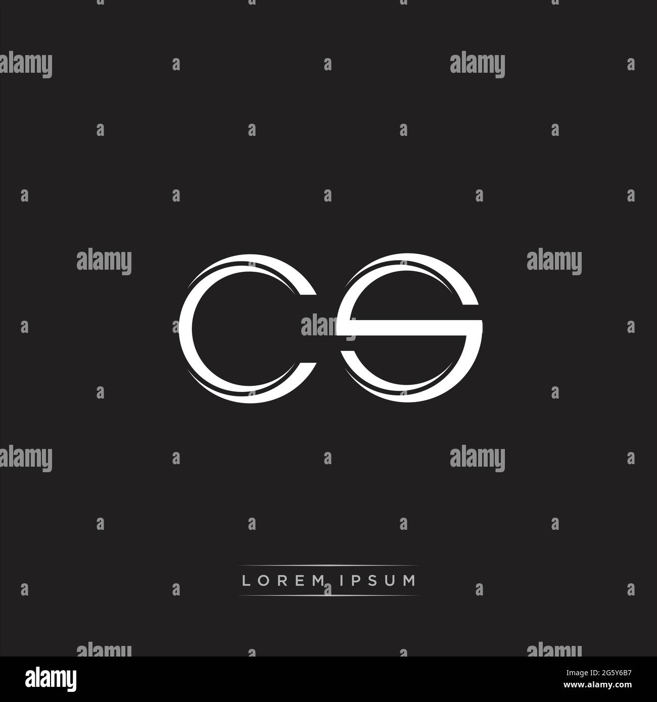 Initial Letter Split Lowercase Logo Modern Monogram Template Isolated ...