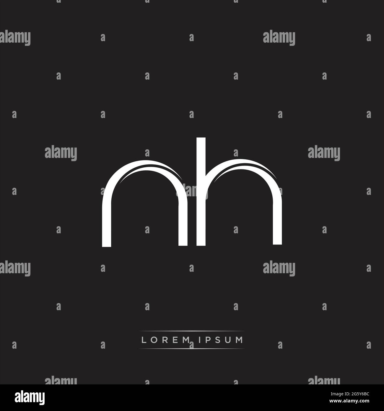 Initial Letter Split Lowercase Logo Modern Monogram Template Isolated ...