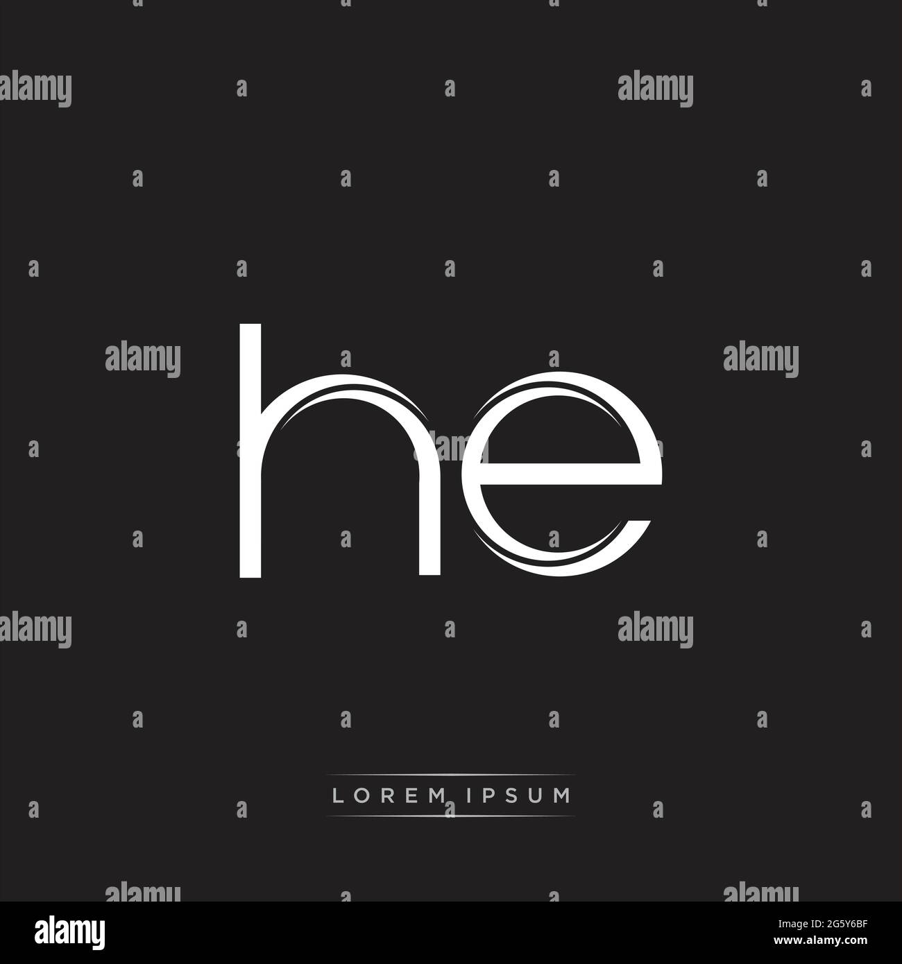 Initial Letter Split Lowercase Logo Modern Monogram Template Isolated ...