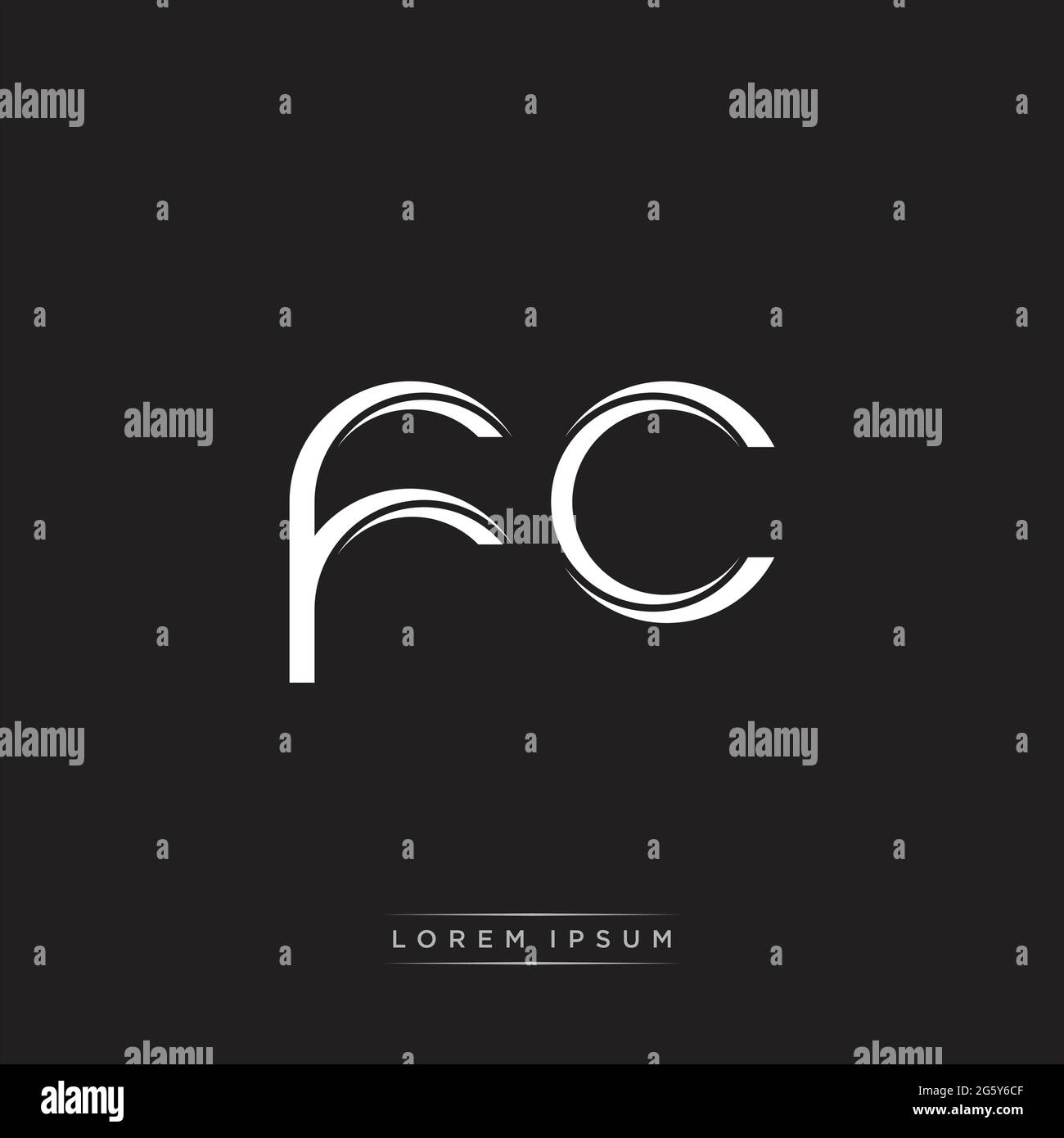 Initial Letter Split Lowercase Logo Modern Monogram Template Isolated ...