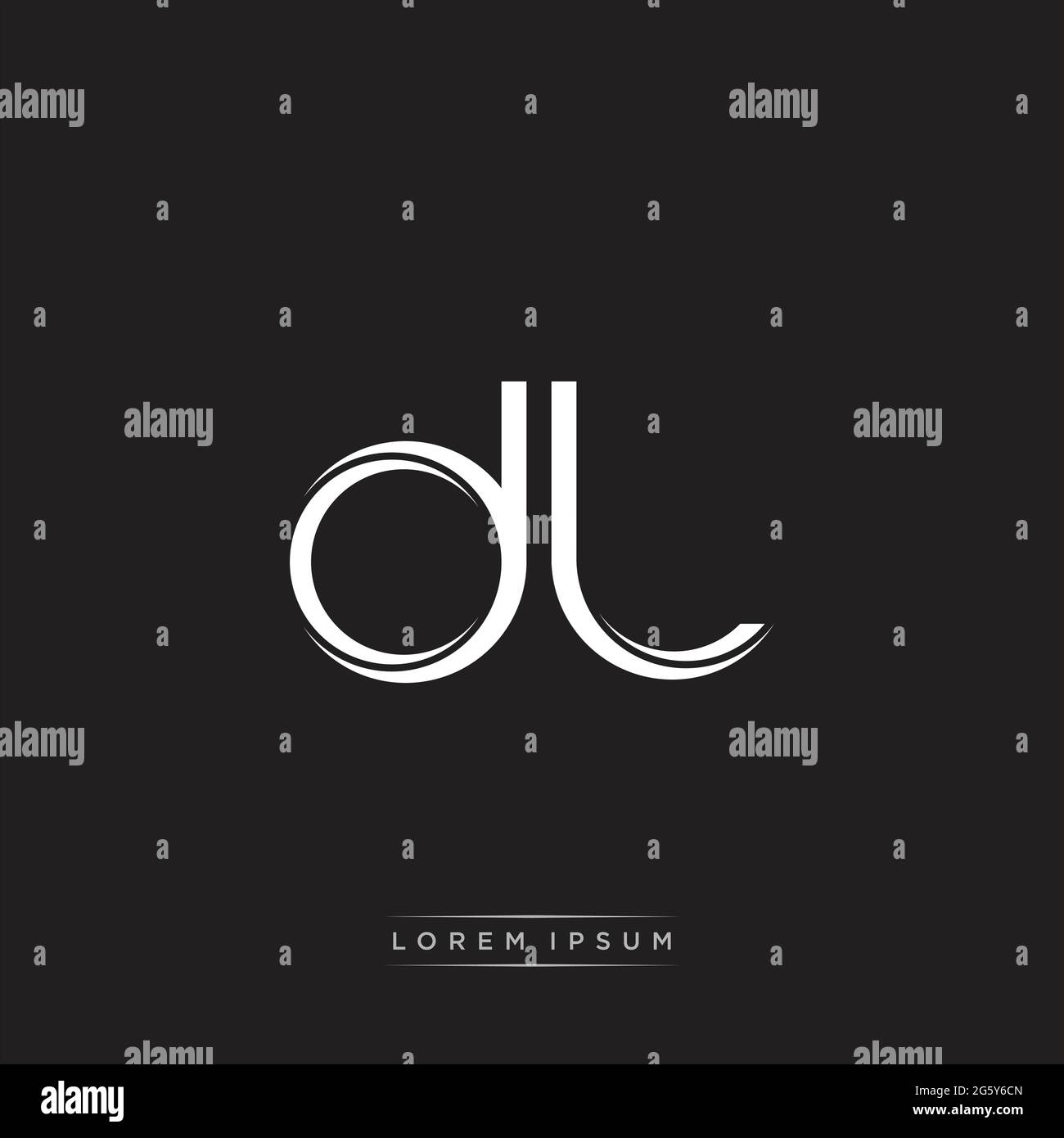 Initial Letter Split Lowercase Logo Modern Monogram Template Isolated ...