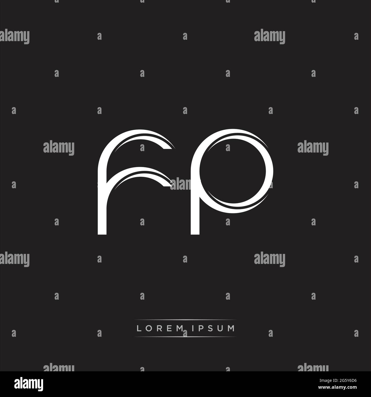 Initial Letter Split Lowercase Logo Modern Monogram Template Isolated ...