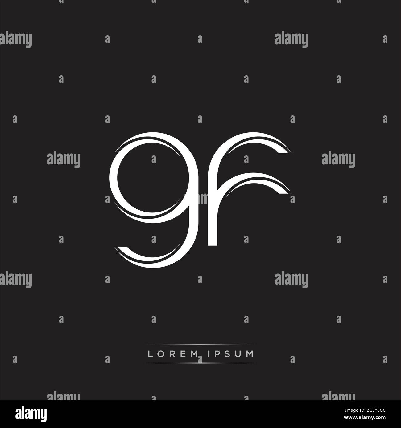 Initial Letter Split Lowercase Logo Modern Monogram Template Isolated ...