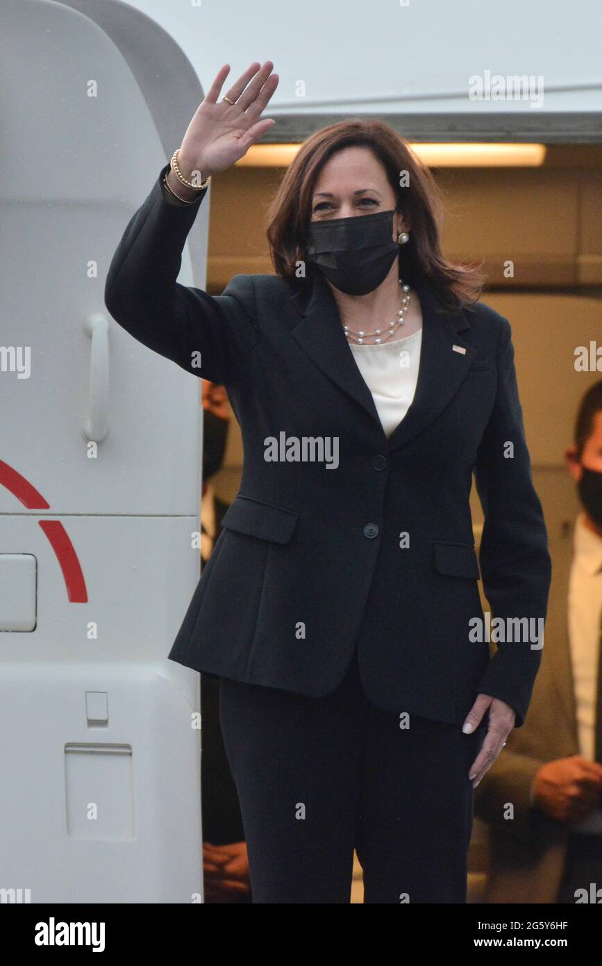 MEXICO CITY, MEXICO - JUNE 8: U.S. Vice President Kamala Harris, boards ...