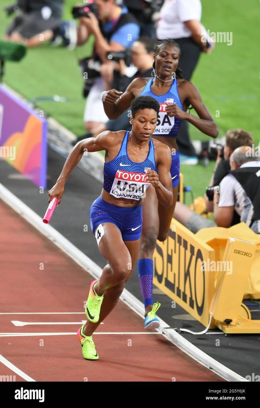 4x400 relay women: USA (gold medal), Phyllis Francis, Shakima Wimbley ...