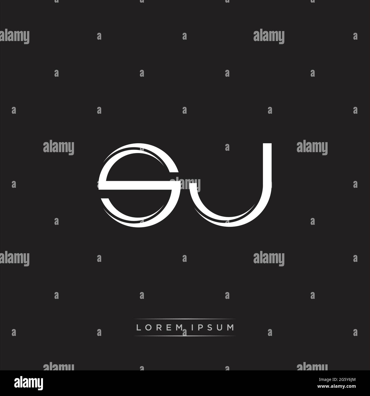 Initial Letter Split Lowercase Logo Modern Monogram Template Isolated ...