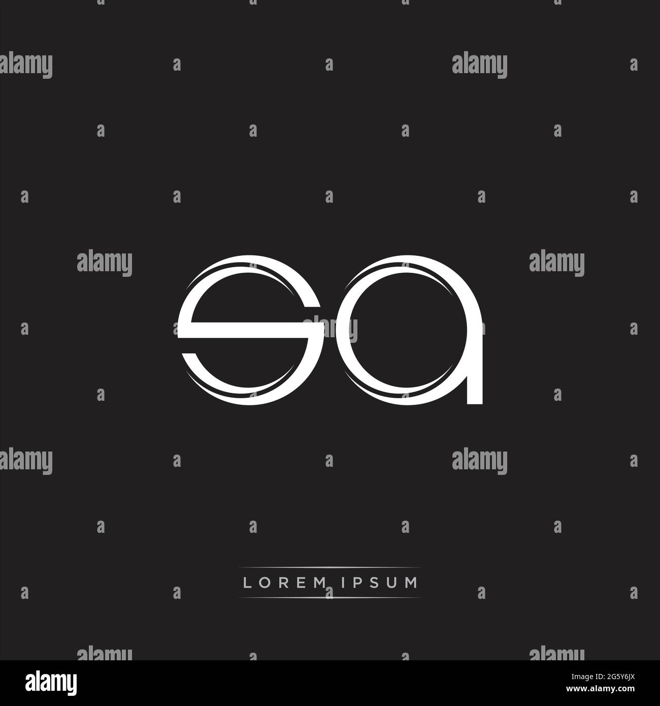 Initial Letter Split Lowercase Logo Modern Monogram Template Isolated ...