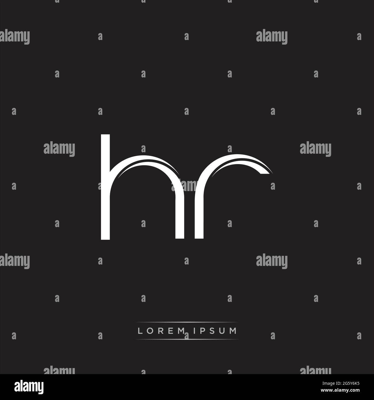 Initial Letter Split Lowercase Logo Modern Monogram Template Isolated ...