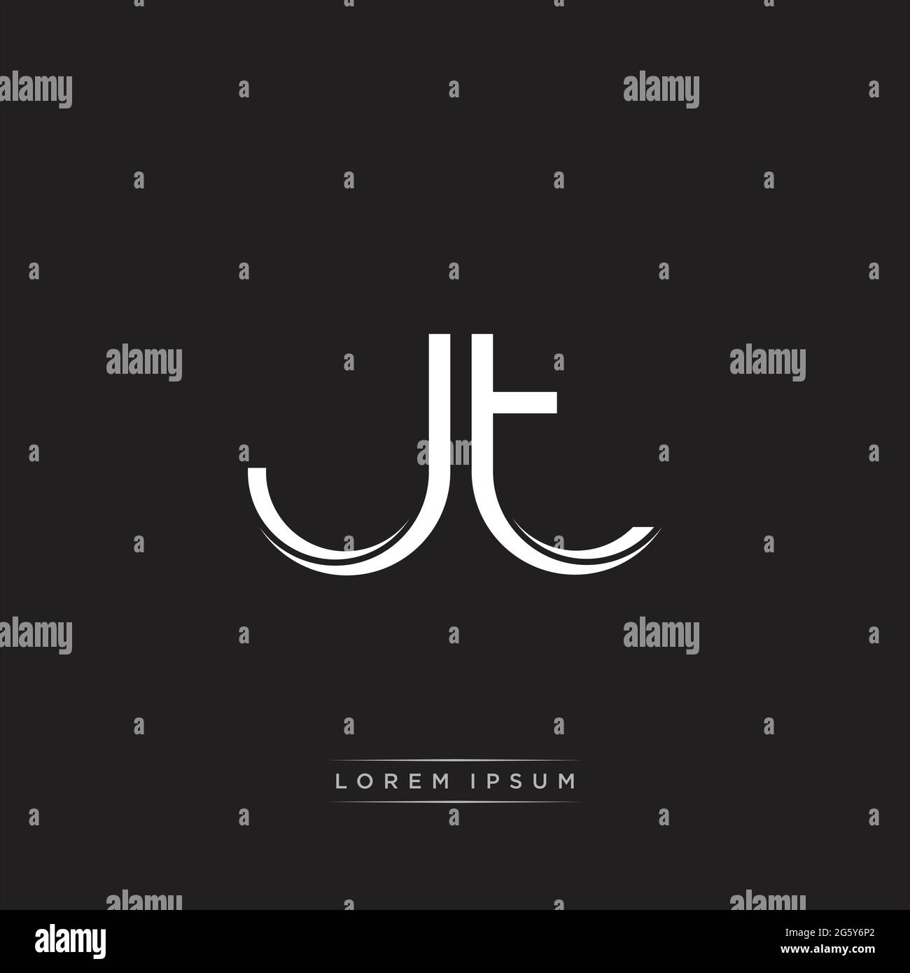 Initial Letter Split Lowercase Logo Modern Monogram Template Isolated ...