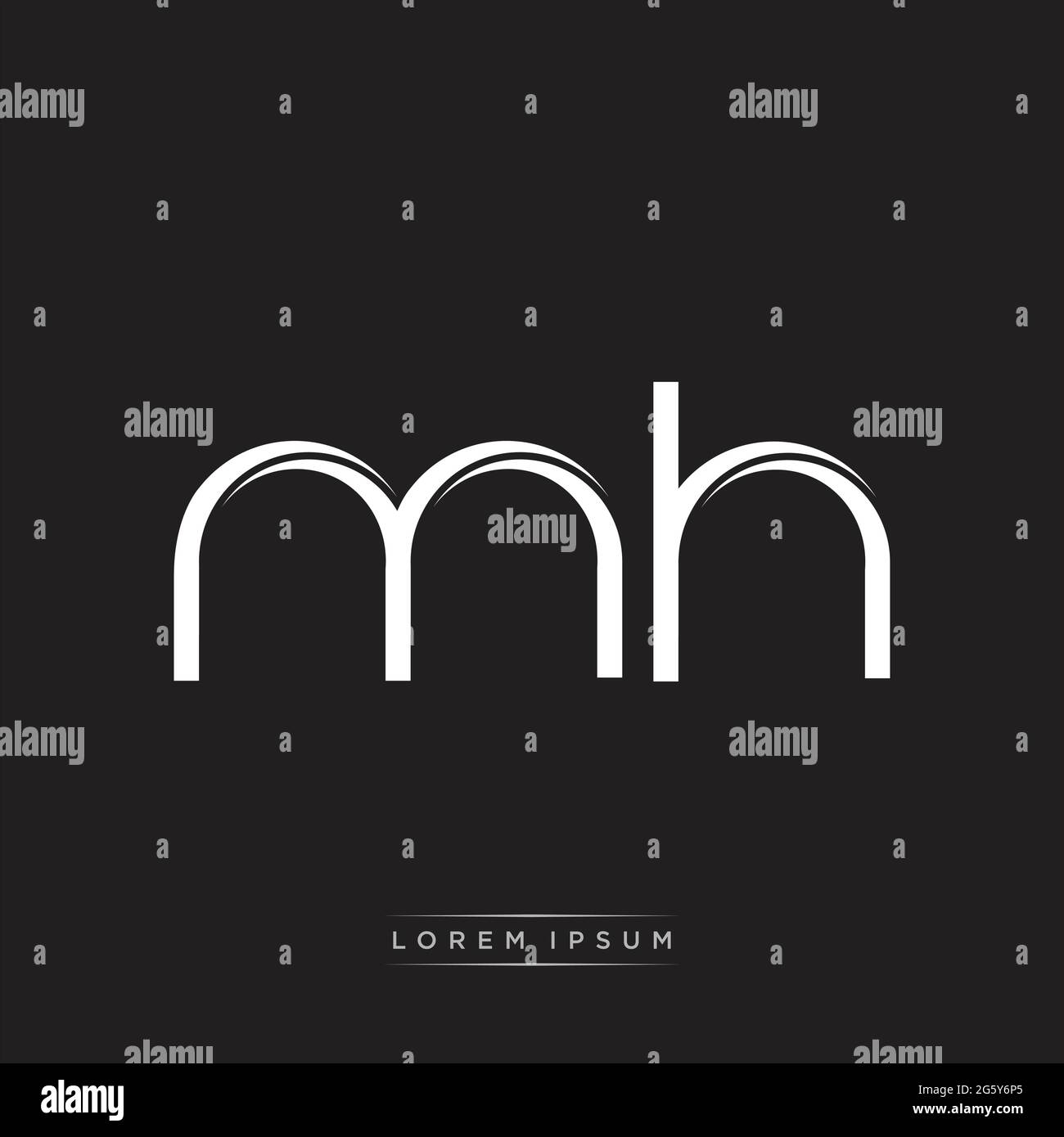 Initial Letter Split Lowercase Logo Modern Monogram Template Isolated ...