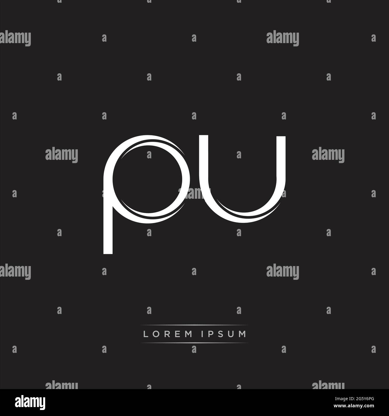 Initial Letter Split Lowercase Logo Modern Monogram Template Isolated ...