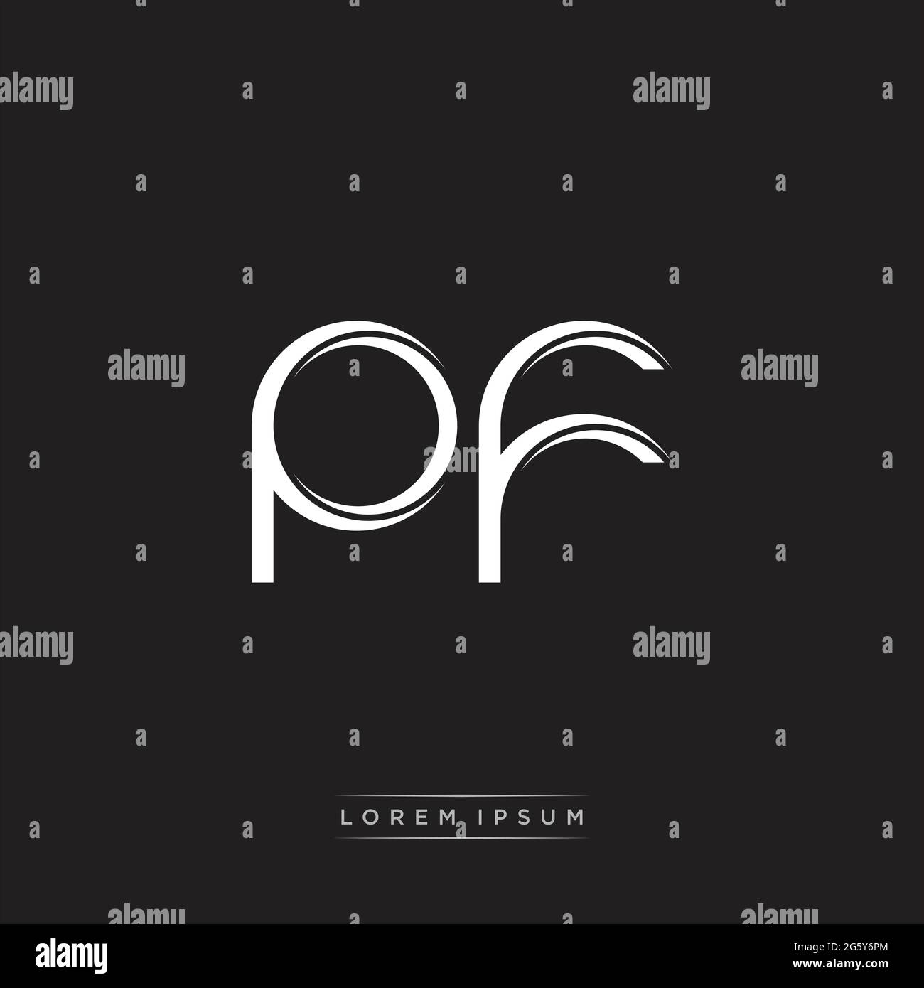 Initial Letter Split Lowercase Logo Modern Monogram Template Isolated ...