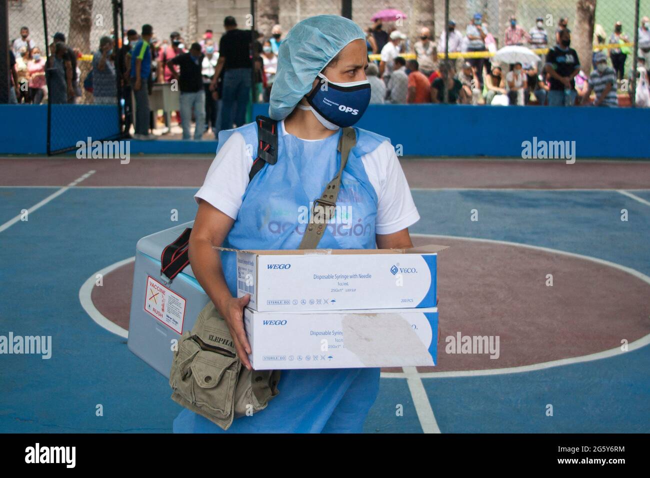 CARACAS, VENEZUELA - JUNE 7: A nurse is seen during Massive day of ...