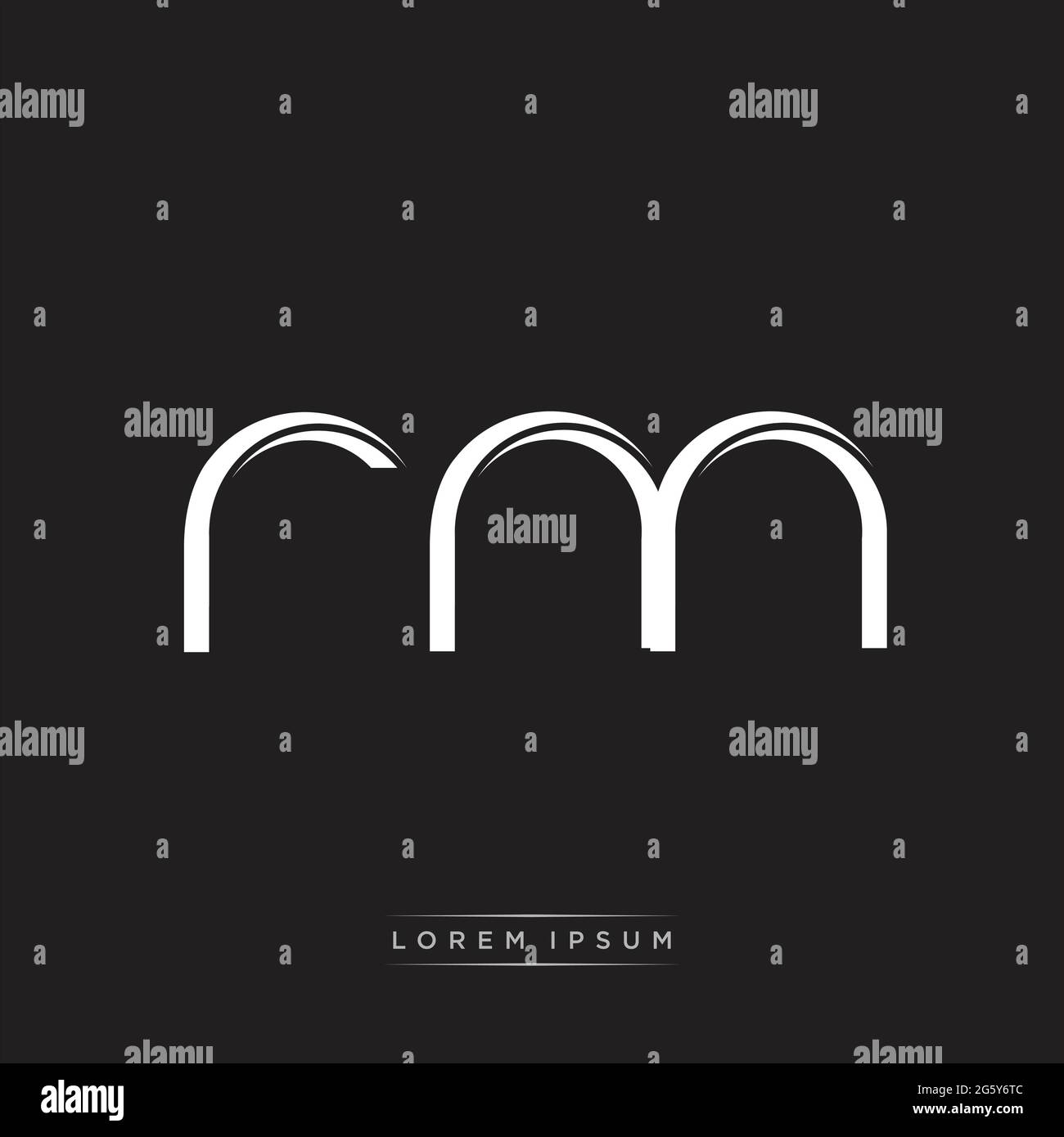 Initial Letter Split Lowercase Logo Modern Monogram Template Isolated ...