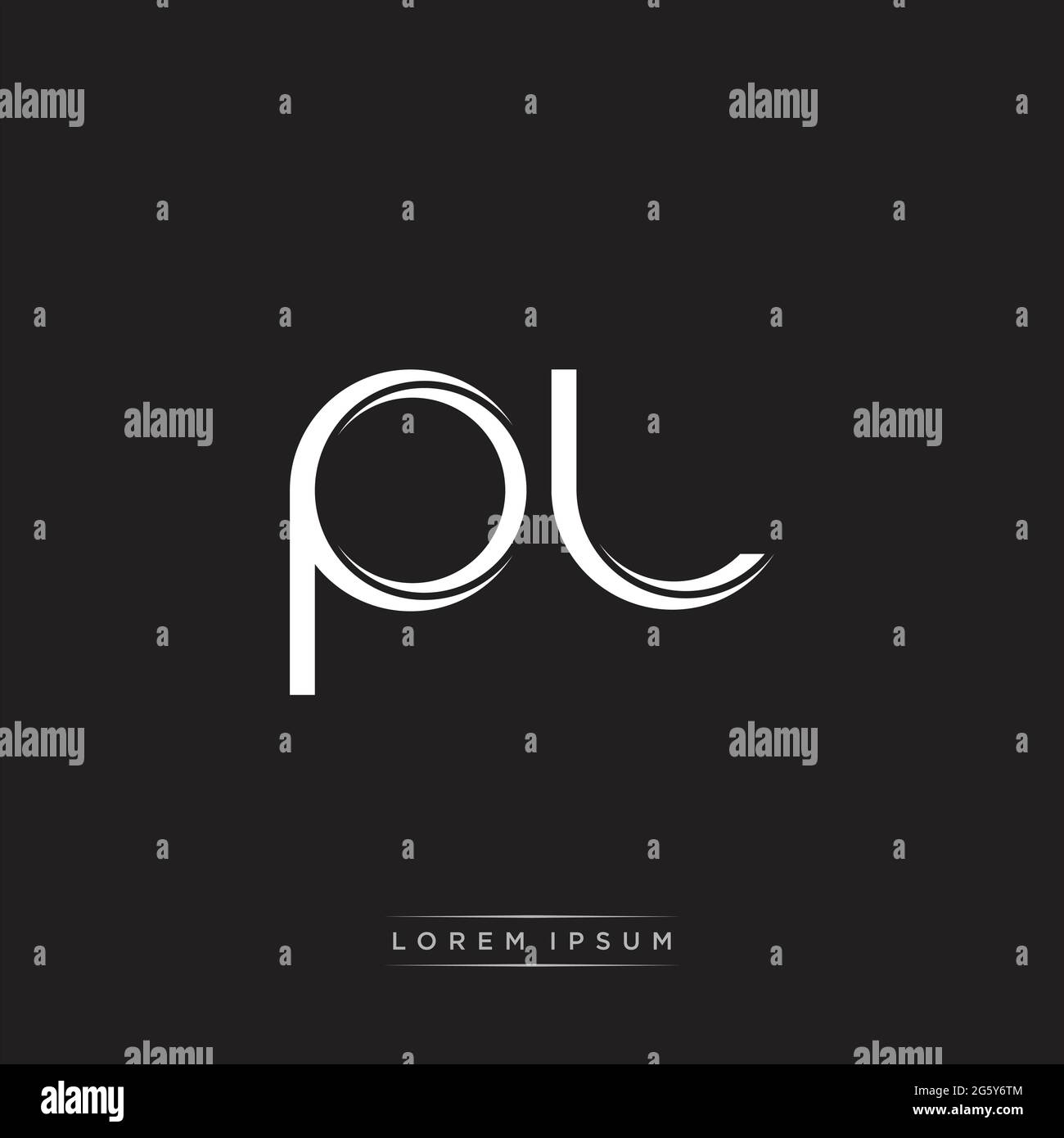 Initial Letter Split Lowercase Logo Modern Monogram Template Isolated ...