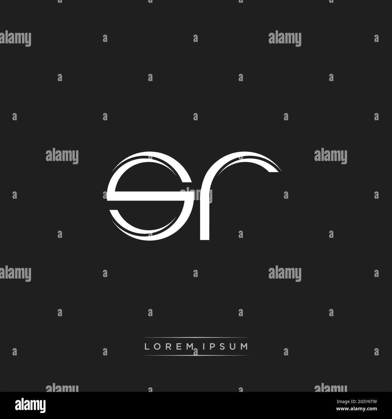 Initial Letter Split Lowercase Logo Modern Monogram Template Isolated ...