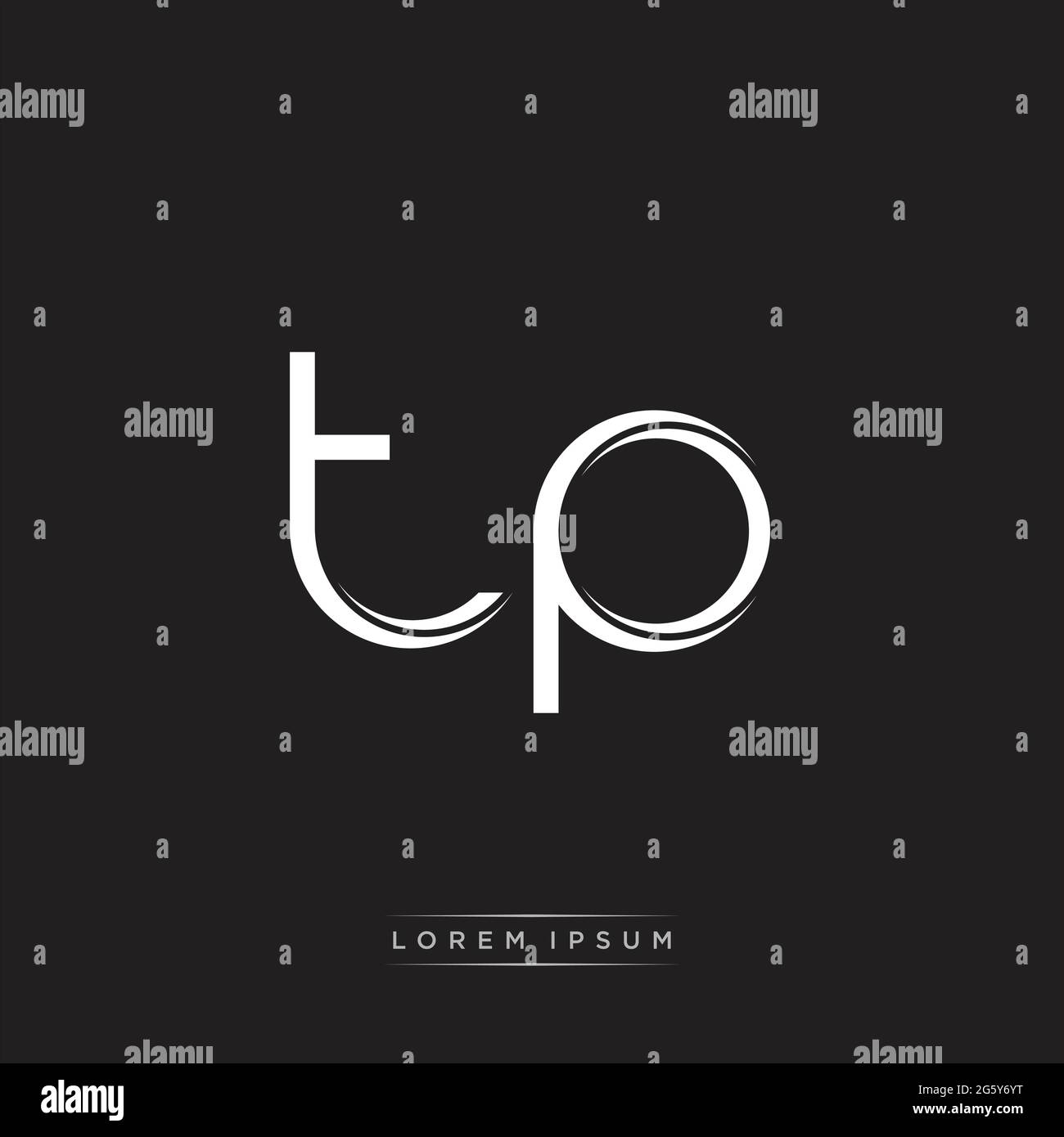 Initial Letter Split Lowercase Logo Modern Monogram Template Isolated ...