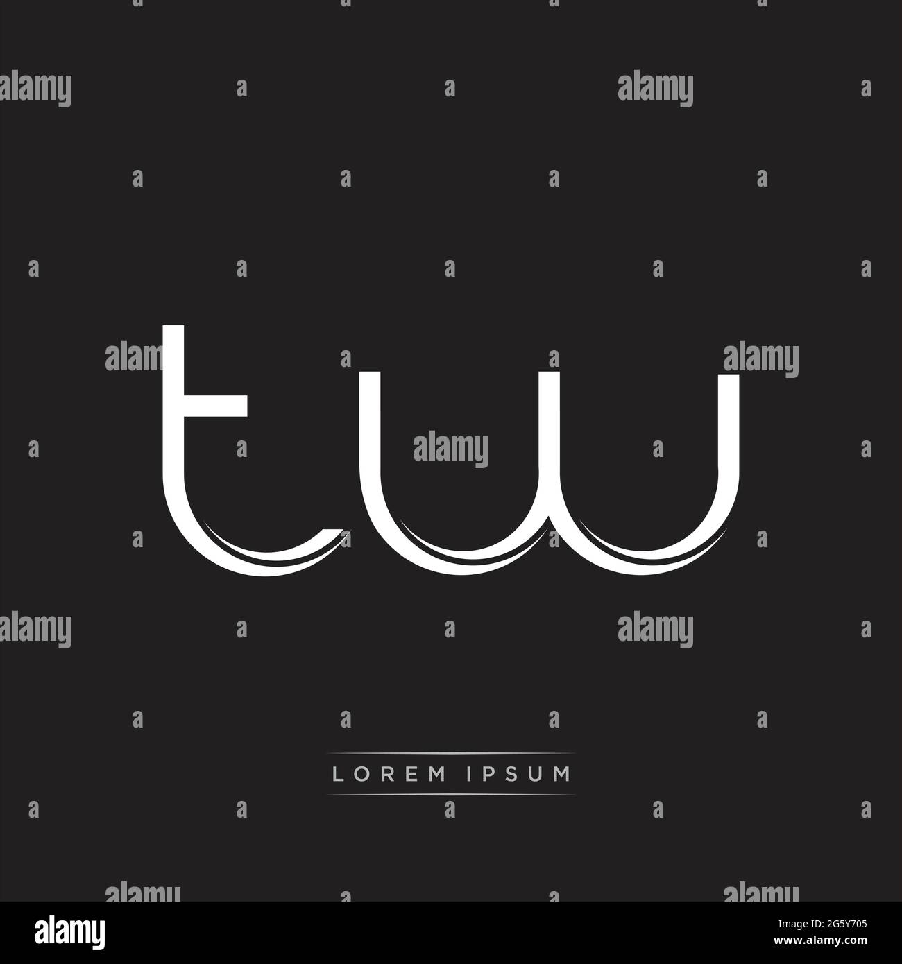 Initial Letter Split Lowercase Logo Modern Monogram Template Isolated ...