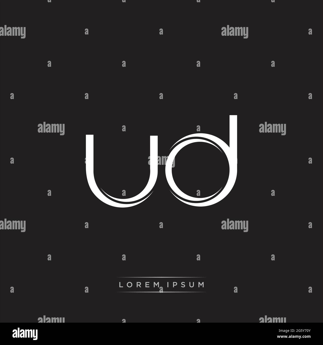 Initial Letter Split Lowercase Logo Modern Monogram Template Isolated ...