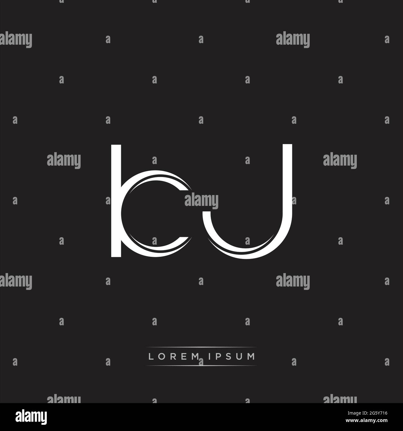Initial Letter Split Lowercase Logo Modern Monogram Template Isolated ...