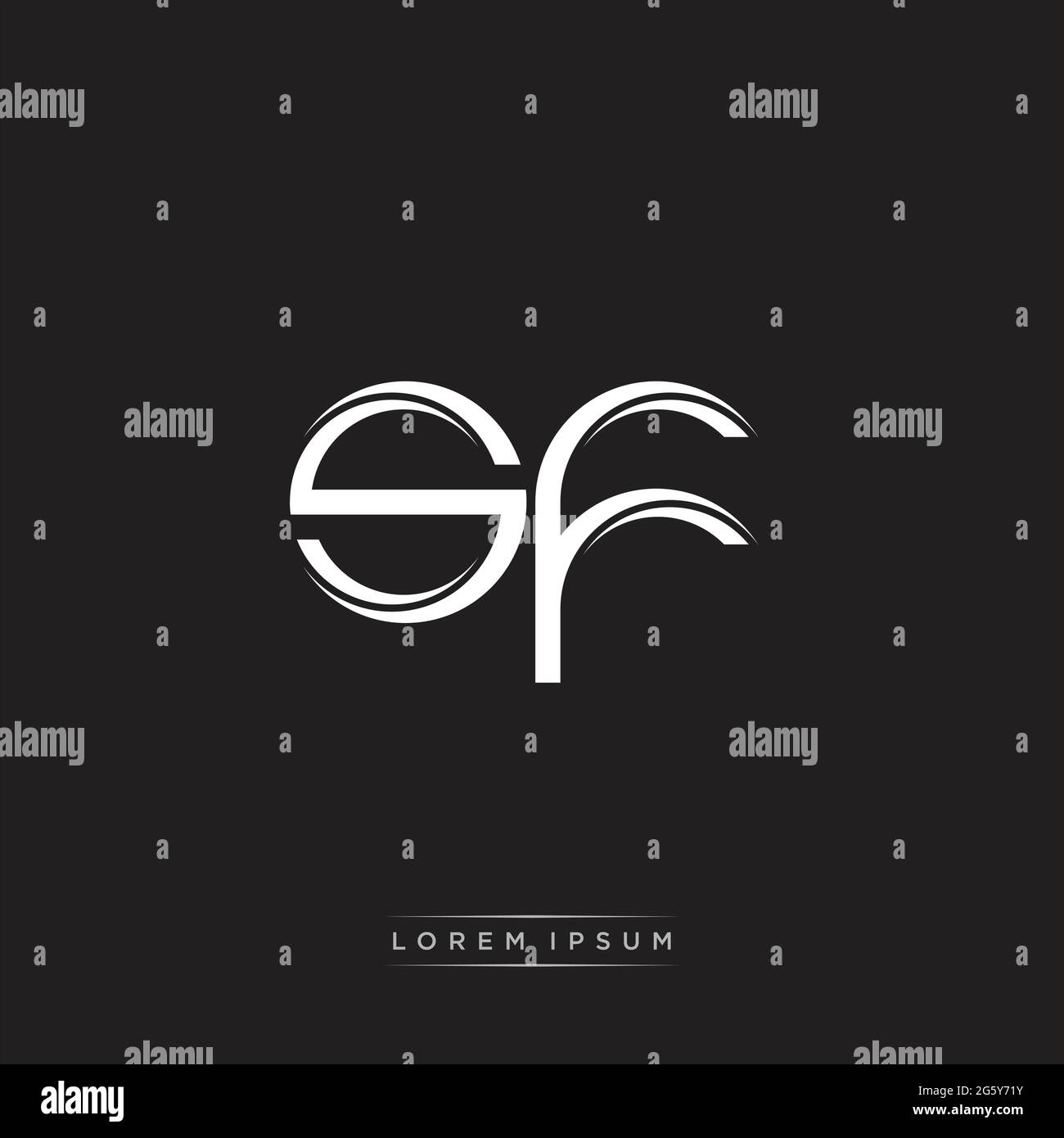 Initial Letter Split Lowercase Logo Modern Monogram Template Isolated ...