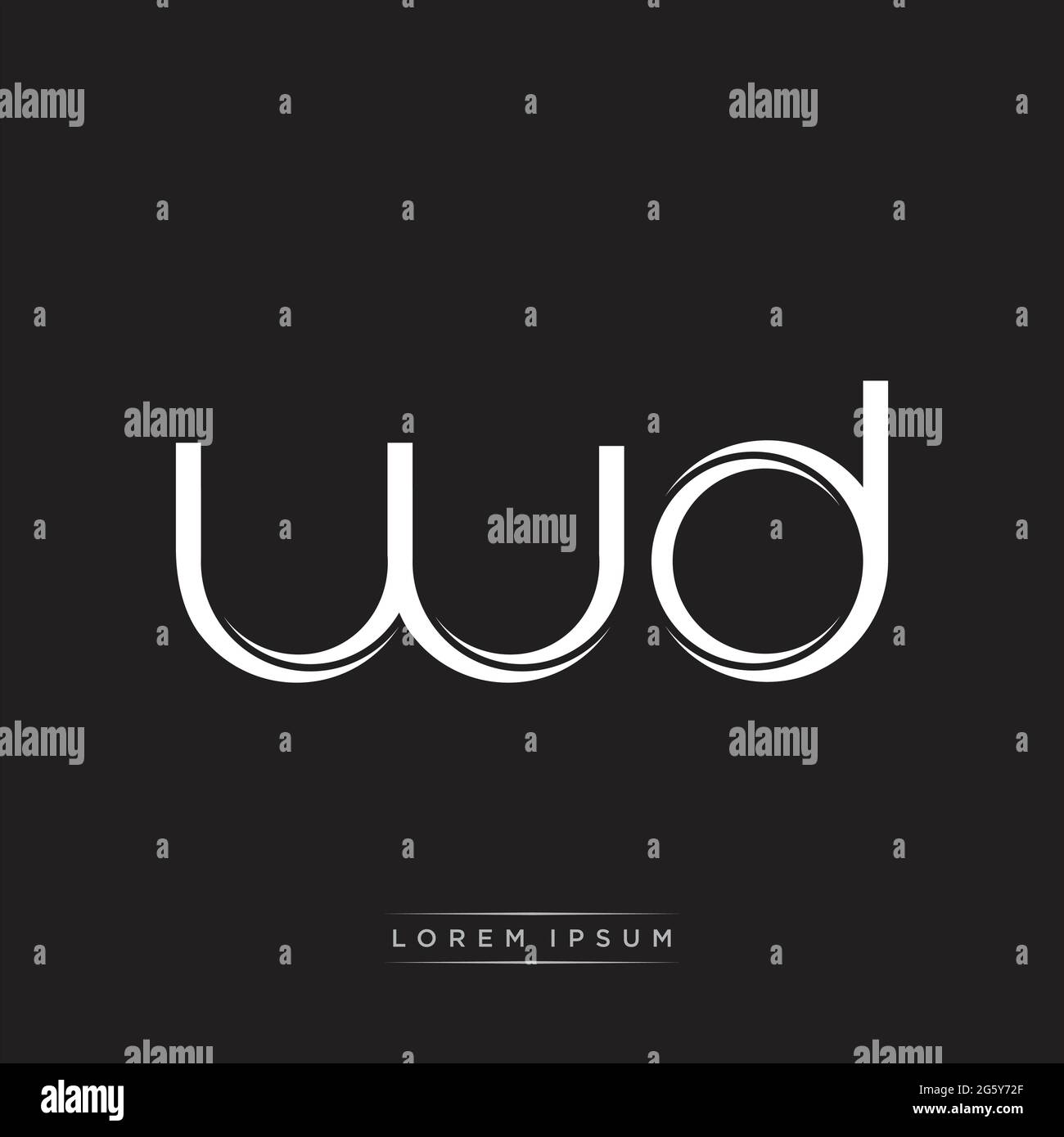 Initial Letter Split Lowercase Logo Modern Monogram Template Isolated ...