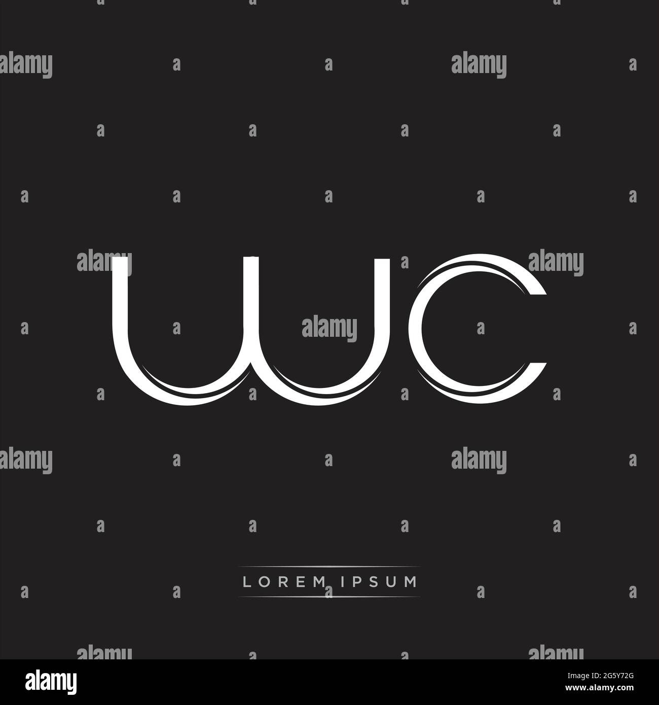 Initial Letter Split Lowercase Logo Modern Monogram Template Isolated ...