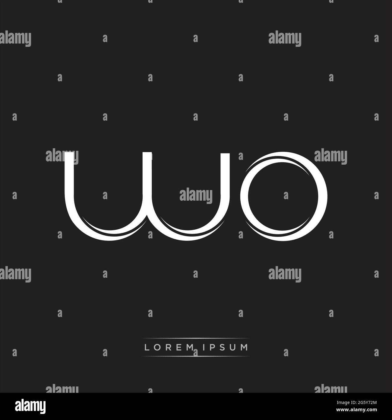 Initial Letter Split Lowercase Logo Modern Monogram Template Isolated ...