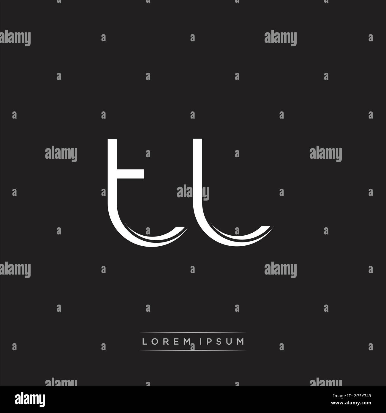Initial Letter Split Lowercase Logo Modern Monogram Template Isolated ...