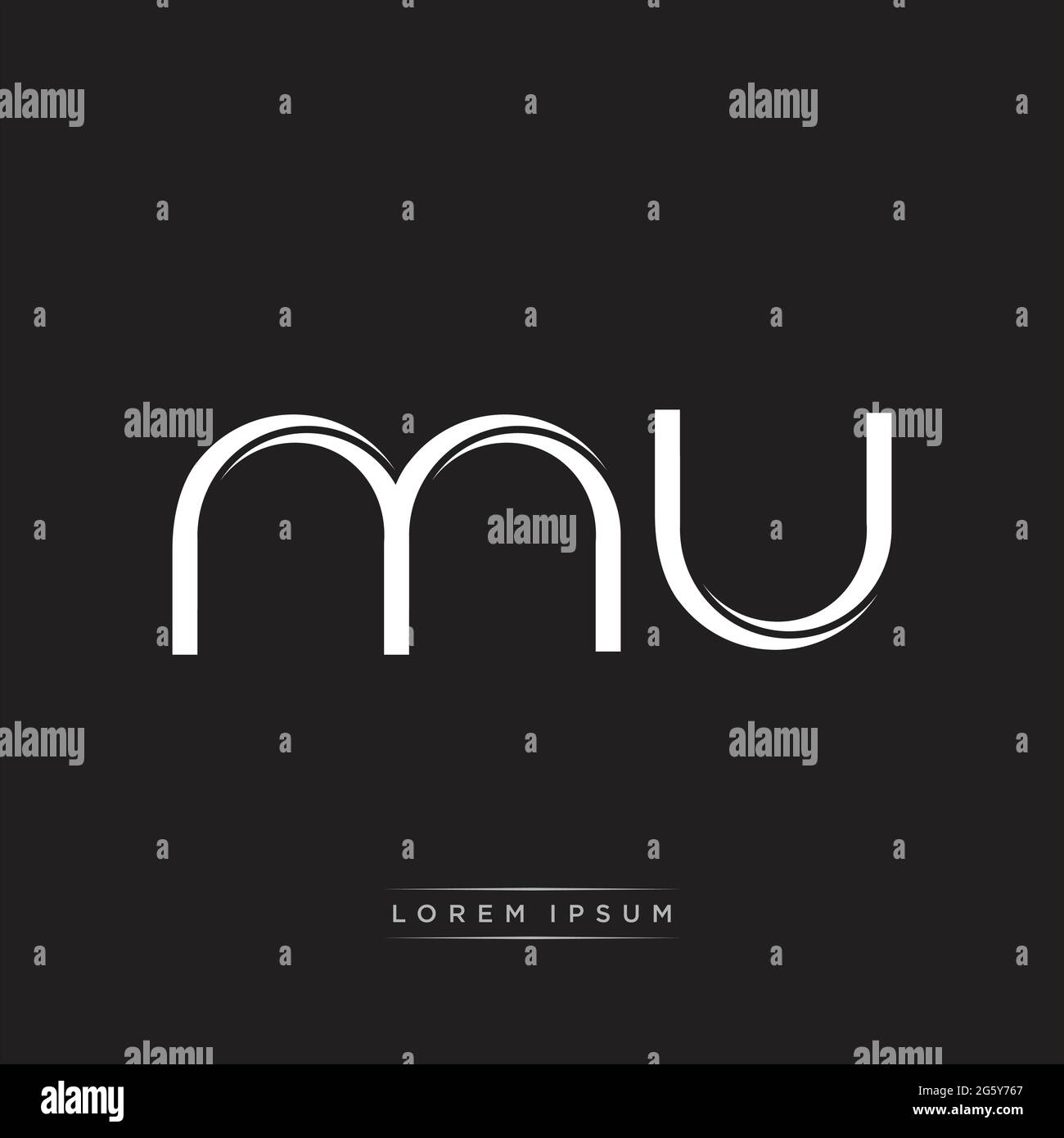 Initial Letter Split Lowercase Logo Modern Monogram Template Isolated ...