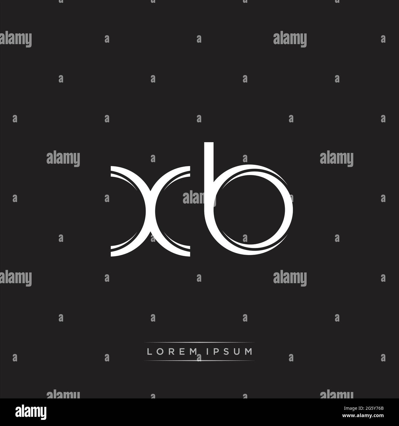 Initial Letter Split Lowercase Logo Modern Monogram Template Isolated ...