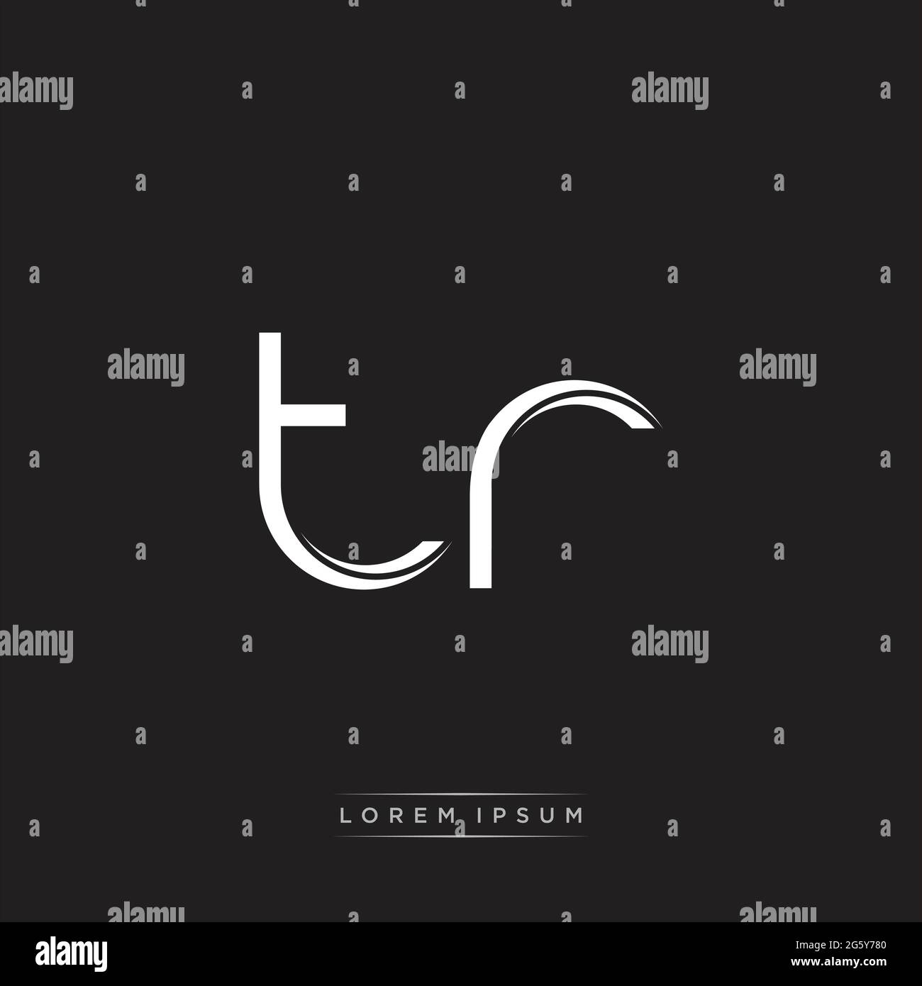 Initial Letter Split Lowercase Logo Modern Monogram Template Isolated on Black White colors with ...