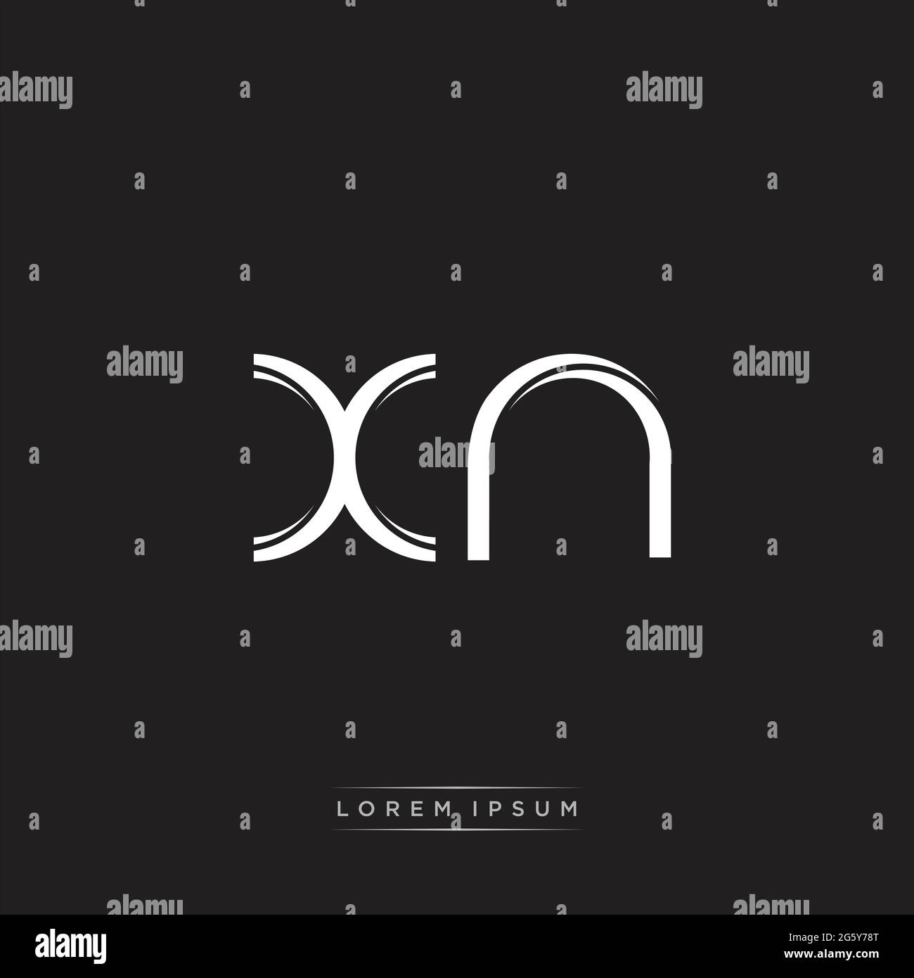 Initial Letter Split Lowercase Logo Modern Monogram Template Isolated ...
