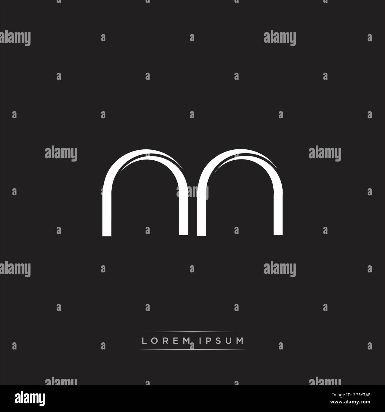 Initial Letter Split Lowercase Logo Modern Monogram Template Isolated ...