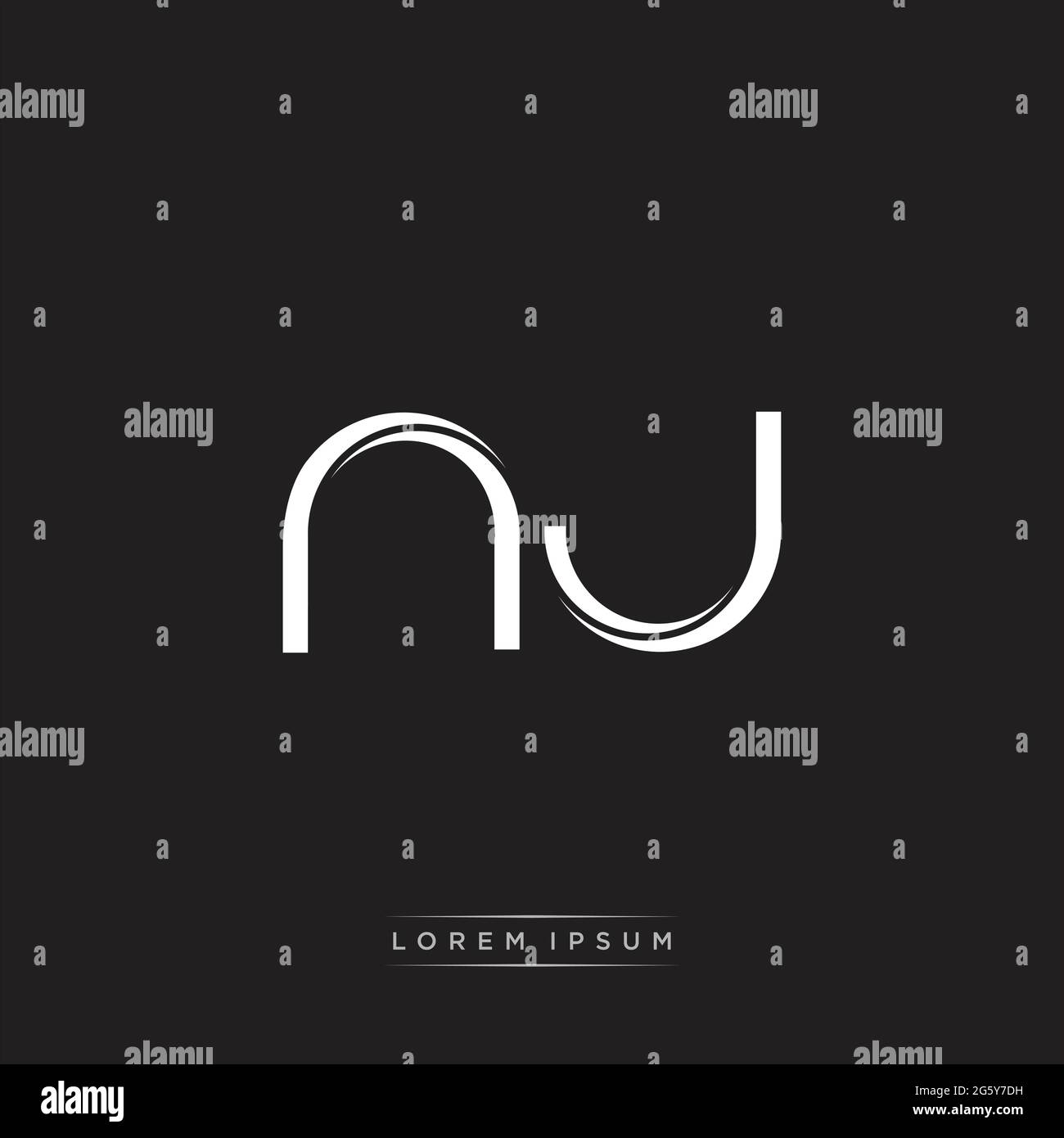 Initial Letter Split Lowercase Logo Modern Monogram Template Isolated ...