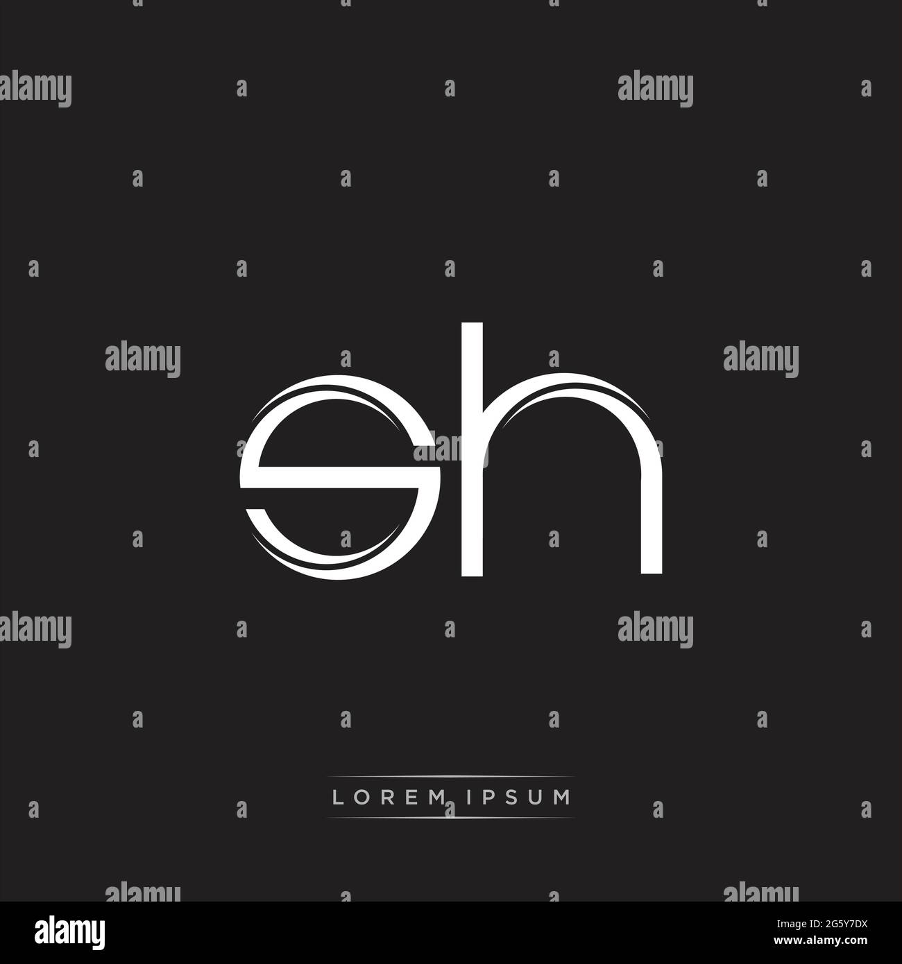 Initial Letter Split Lowercase Logo Modern Monogram Template Isolated ...