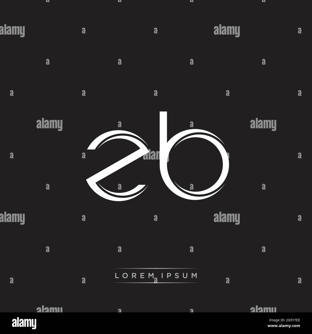 Initial Letter Split Lowercase Logo Modern Monogram Template Isolated ...