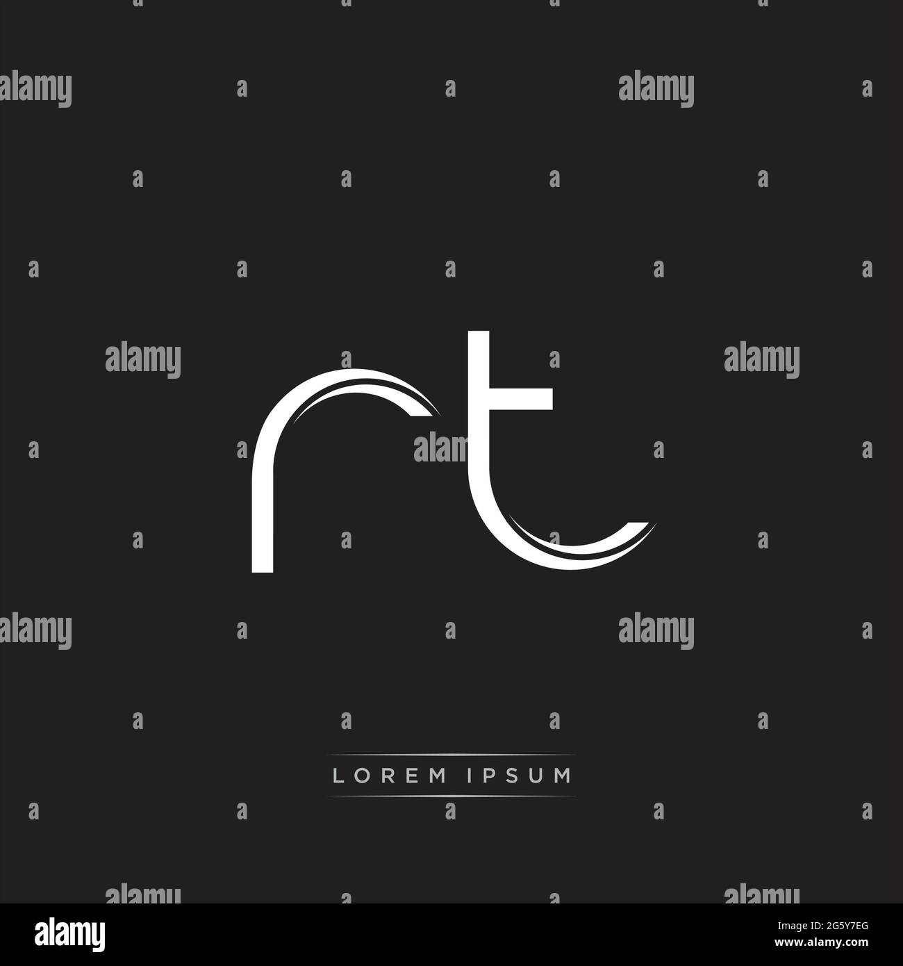 Initial Letter Split Lowercase Logo Modern Monogram Template Isolated ...