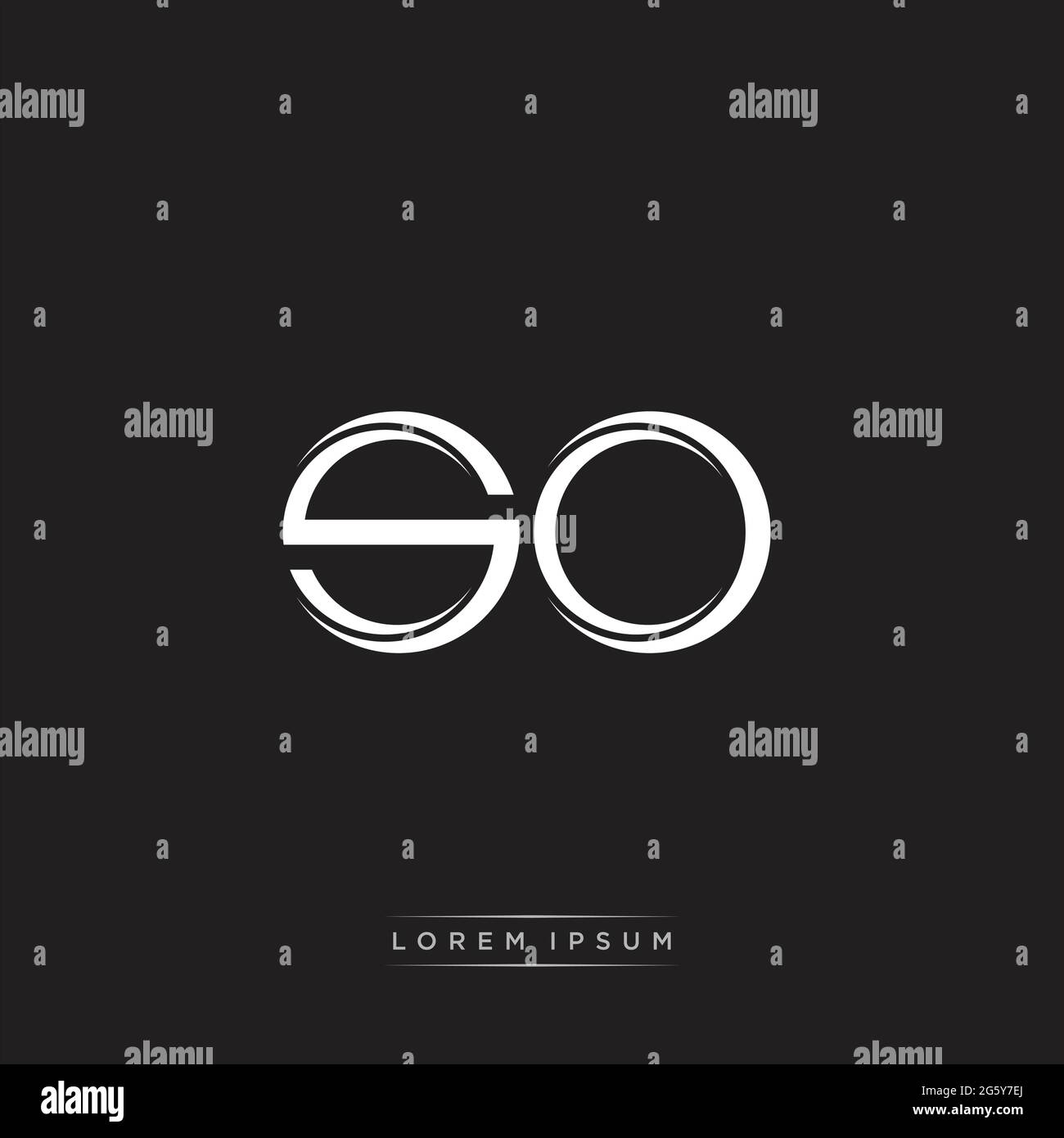 Initial Letter Split Lowercase Logo Modern Monogram Template Isolated on Black White colors with ...